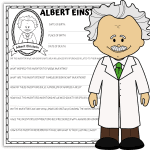 Albert Einstein Worksheets – Printable Biography & Coloring
