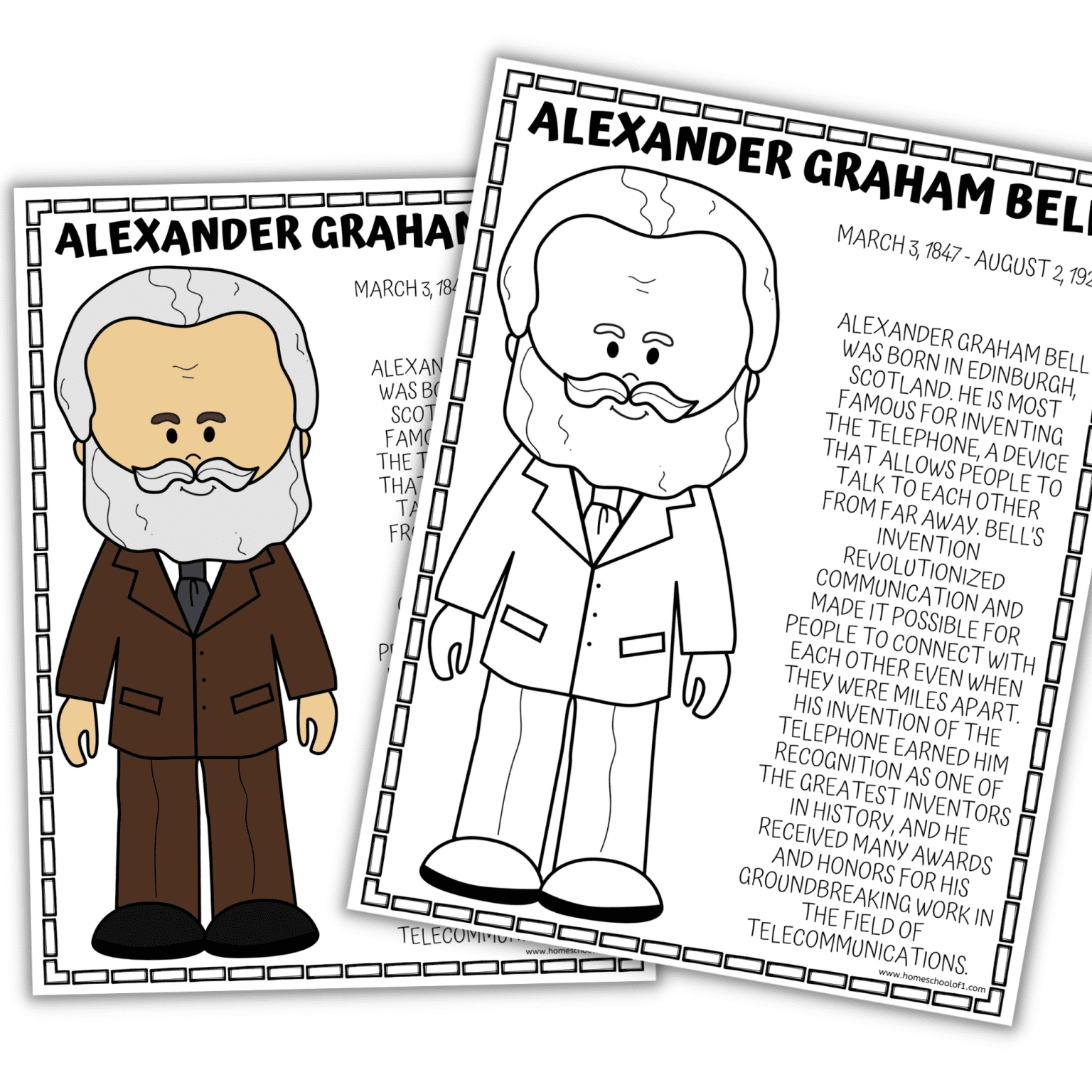Alexander Graham Bell Worksheets