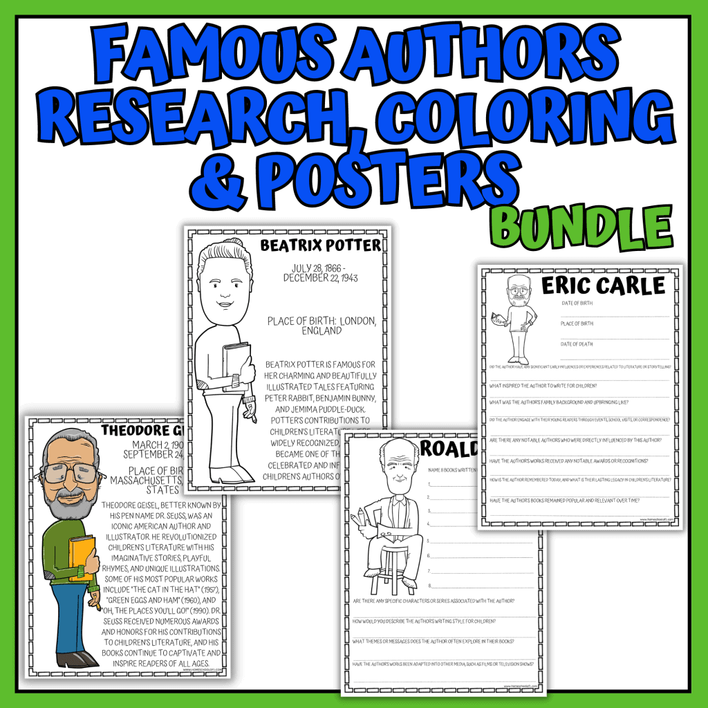 Children’s Author Study Worksheets