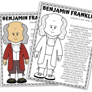 Benjamin Franklin Worksheets – Printable Unit Study for Kids