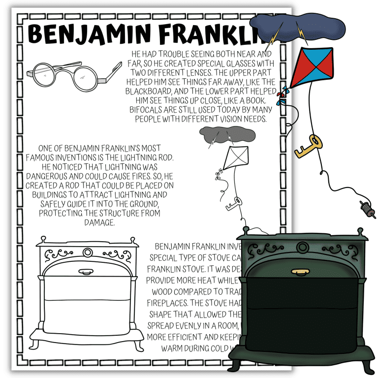 Benjamin Franklin Worksheets – Printable Unit Study for Kids