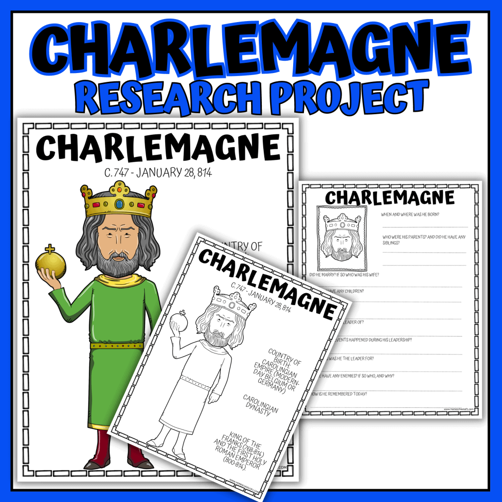 Charlemagne Worksheets and Research Project