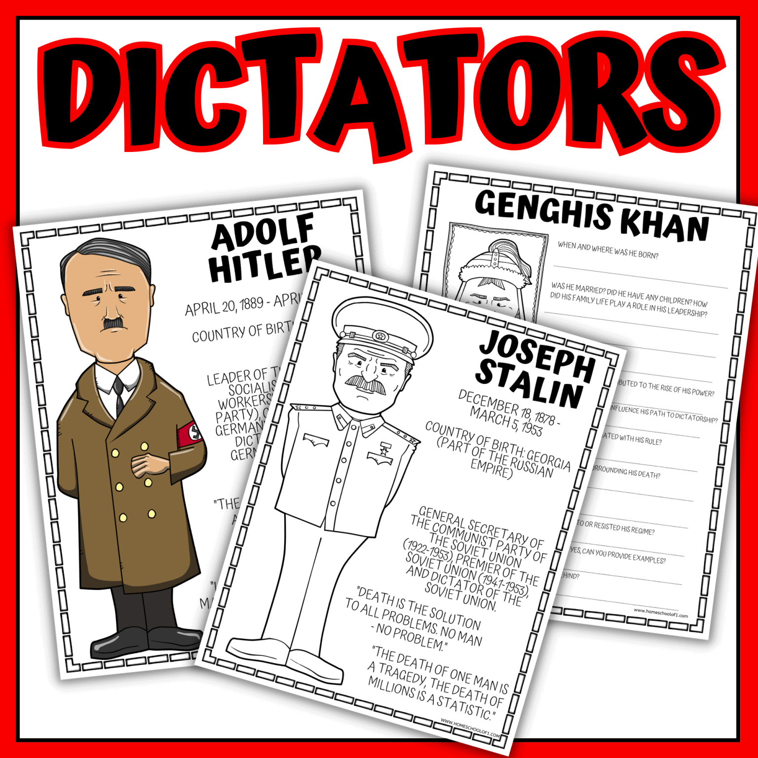 Dictators Unit Study Bundle