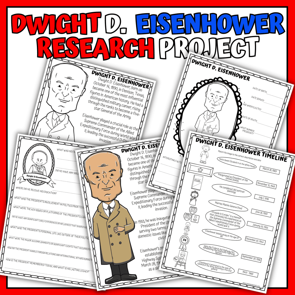 Dwight D Eisenhower Worksheets – Printable Unit Study for Kids