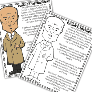 Dwight D Eisenhower Worksheets – Printable Unit Study for Kids