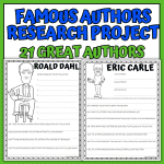 Children’s Author Worksheets – Learn About 21 Famous Writers