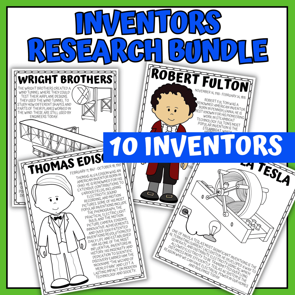 10 Famous Inventors Printable Pack – Worksheets & Posters