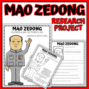 Mao Zedong Worksheets and Research Project