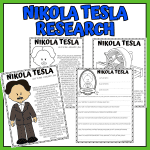 Nikola Tesla Worksheet for Kids – Printable Biography & Coloring