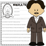 Nikola Tesla Worksheet for Kids – Printable Biography & Coloring