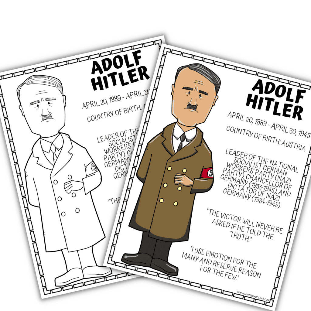 Adolf Hitler Worksheet and Research Project