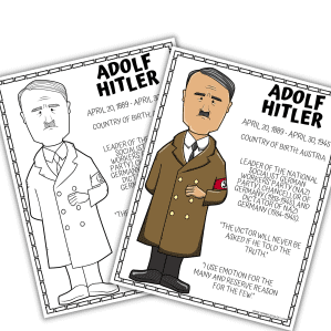 Adolf Hitler Worksheet and Research Project