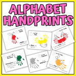 Alphabet Handprint Crafts (A–Z Printable Pages)