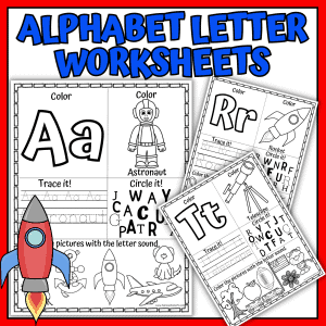 Space Alphabet Worksheets – Letter Practice with a Space Theme