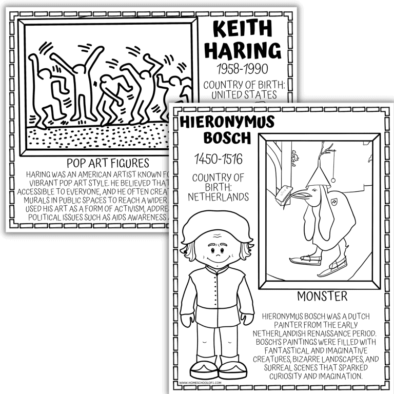Famous Artists Coloring Pages