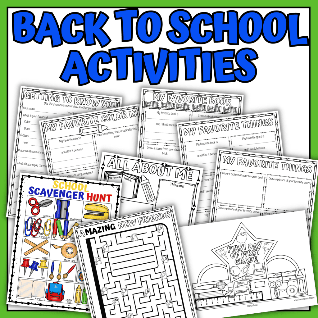 First Day of School Activities Bundle