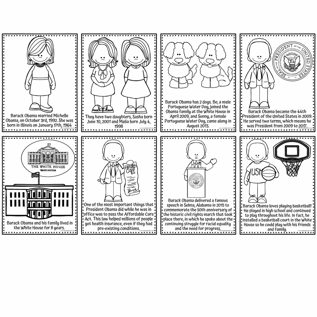 Barack Obama Coloring Pages – Printable Worksheets for Kids