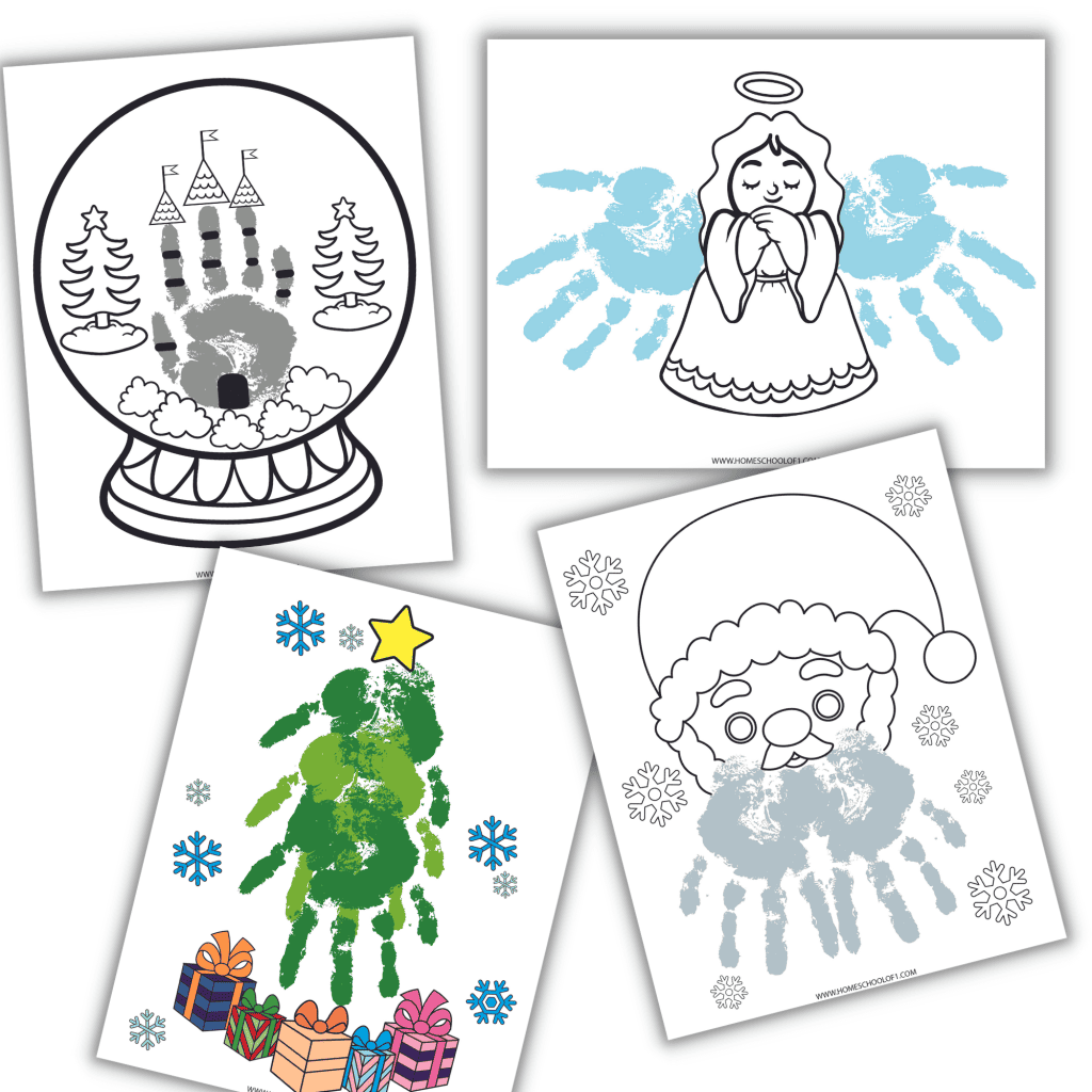 Christmas Handprint Templates – Printable Holiday Crafts for Kids