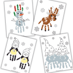Christmas Handprint Templates – Printable Holiday Crafts for Kids