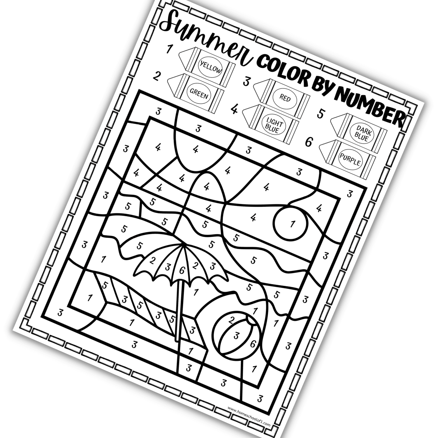 Color by Number Worksheets Bundle – 316 Printable Pages for Kids