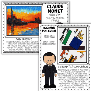 Famous Artists Posters for Kids