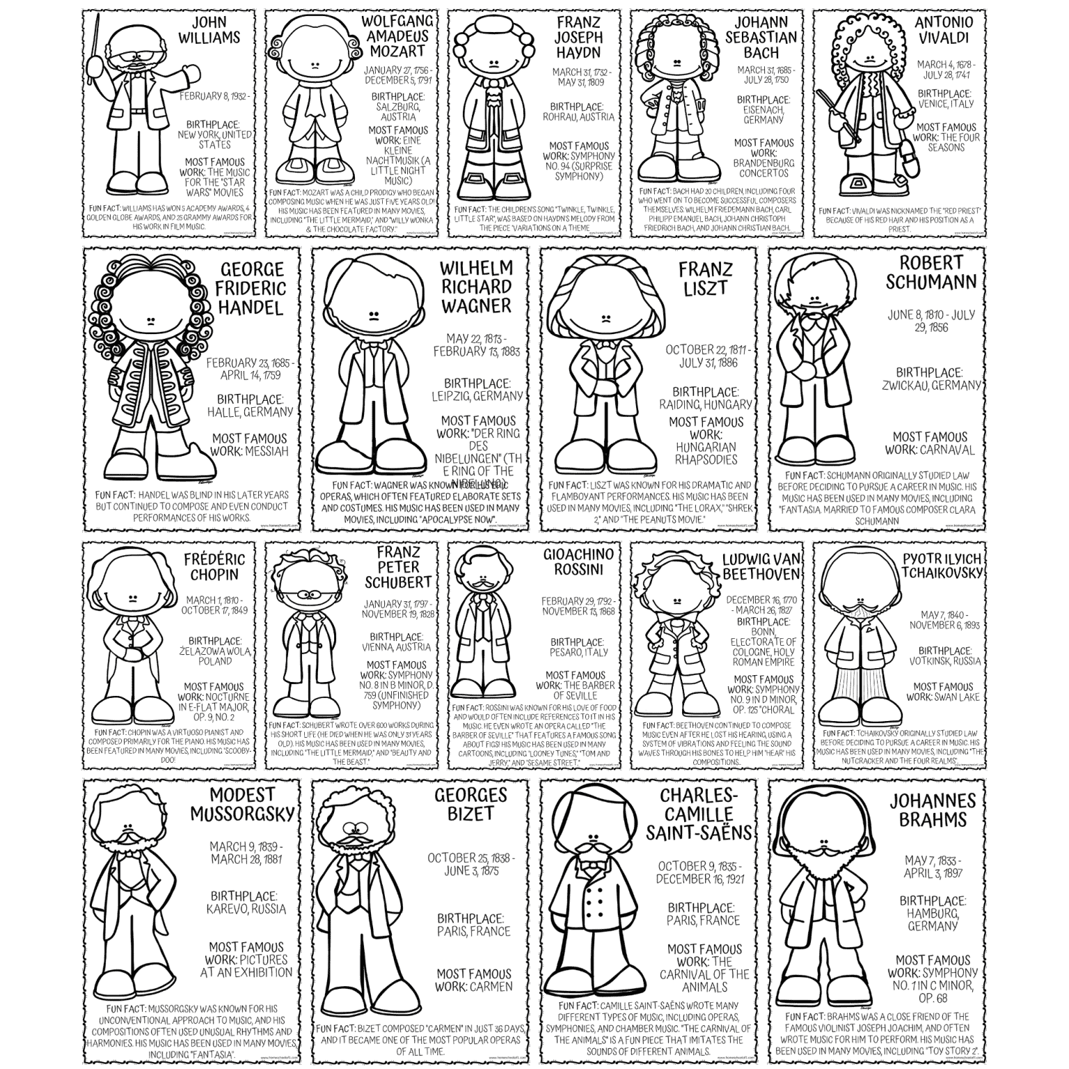 Music Composer Coloring Pages