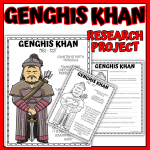 Genghis Khan Worksheets and Research Project