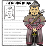 Genghis Khan Worksheets and Research Project