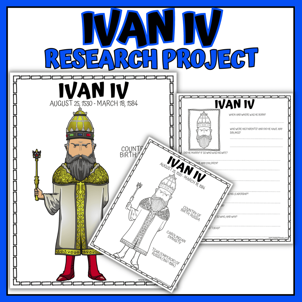 Ivan IV Worksheets and Research Project