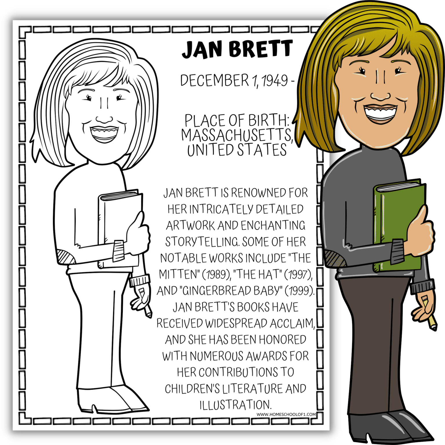 Author Coloring Pages – 21 Famous Children’s Authors to Color
