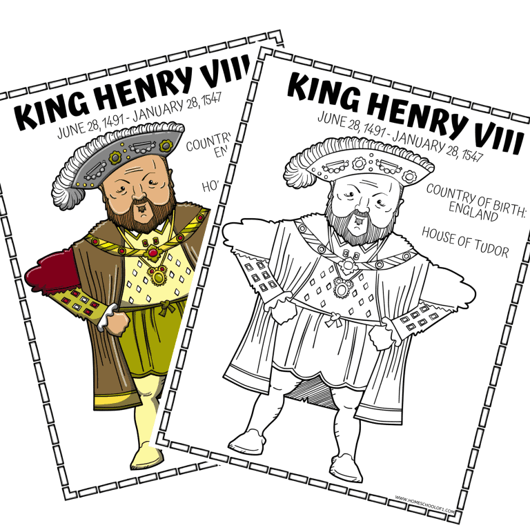 King Henry VIII Worksheet for Kids