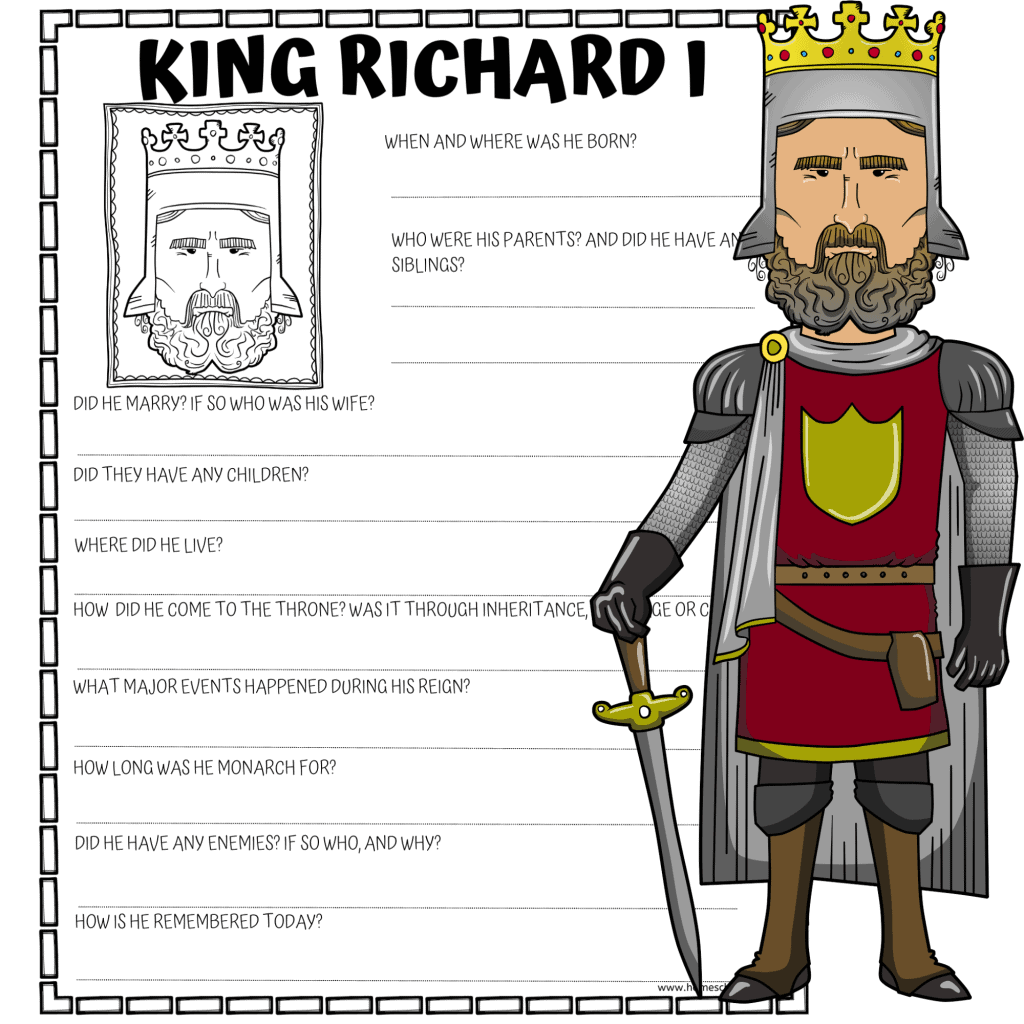 Kings and Queens of England Worksheets Bundle