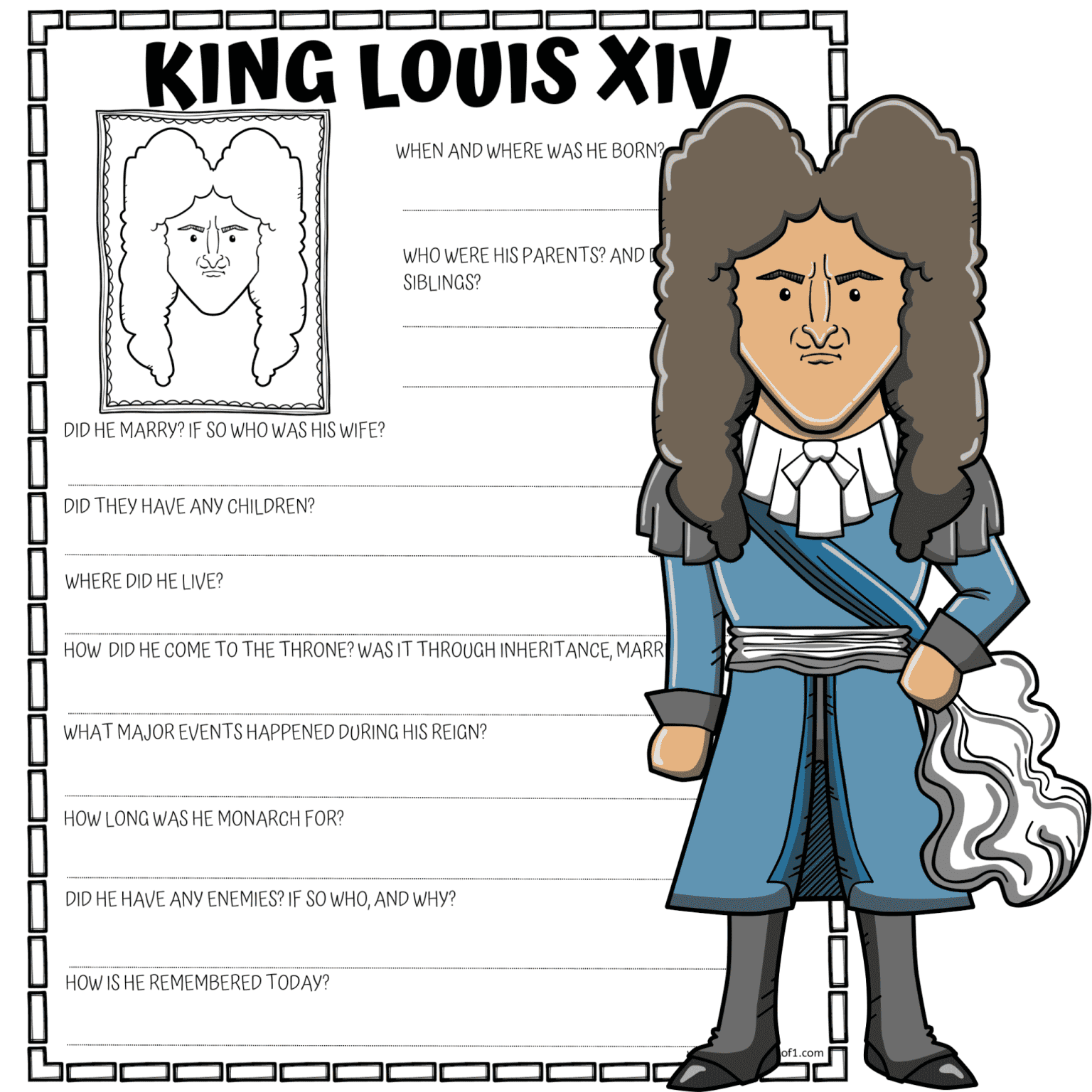 King Louis XIV Unit Study