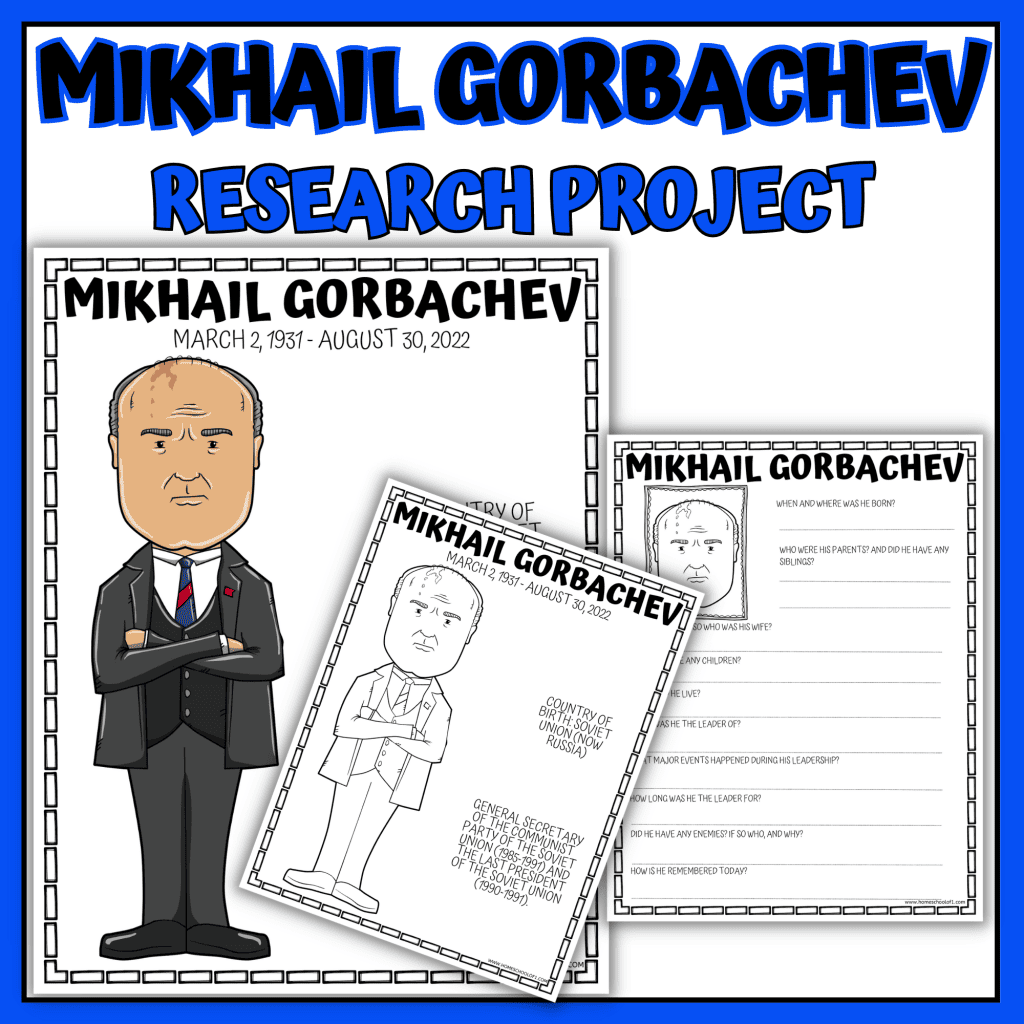 Mikhail Gorbachev Worksheet – Printable Research Activity