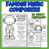 Music Composer Coloring Pages (Mozart, Beethoven & More)