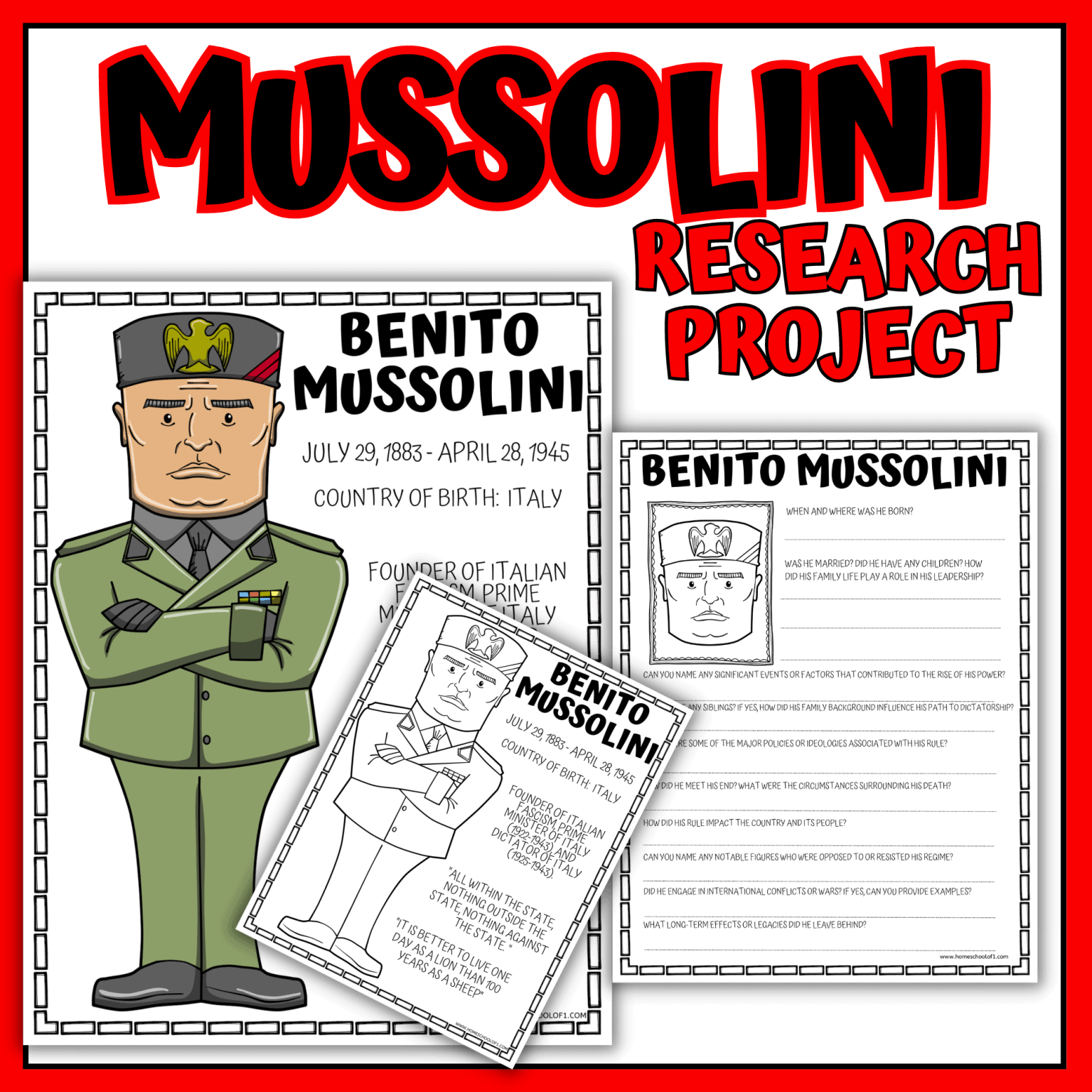 Joseph Stalin Research Project - Homeschool of 1 Shop