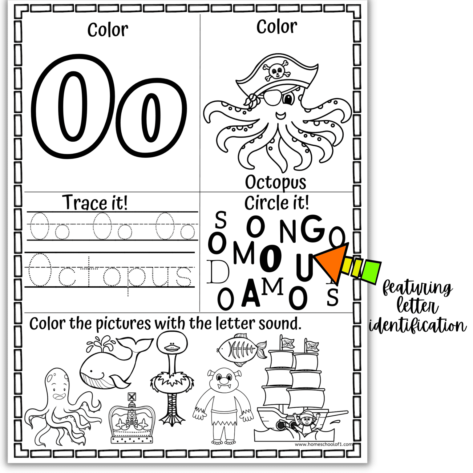 Pirate alphabet worksheets