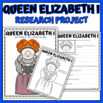 Queen Elizabeth I Worksheet – Poster, Coloring Page & Research