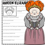 Queen Elizabeth I Worksheet – Poster, Coloring Page & Research