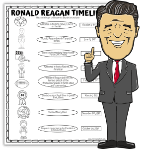 Ronald Reagan Worksheet Pack – Printable Activities for Kids