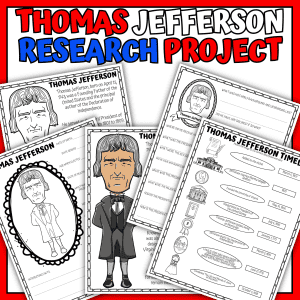 Thomas Jefferson Worksheet & Timeline for Kids