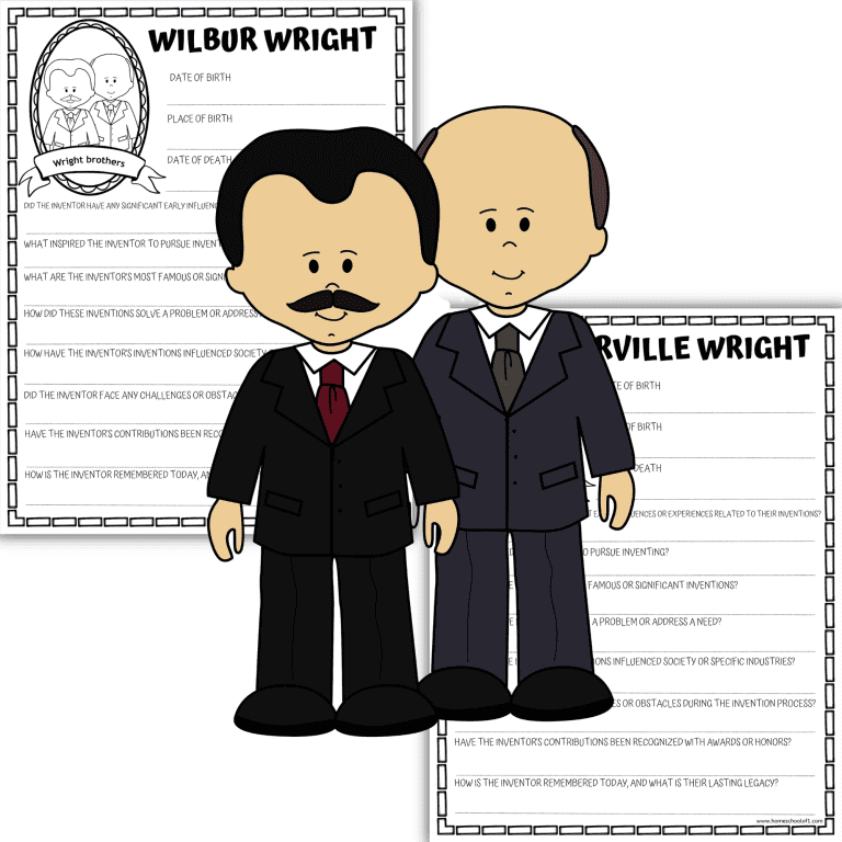 Wright Brothers Worksheet – Printable Research and Coloring