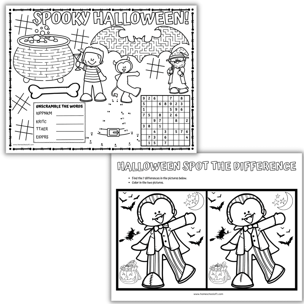 Halloween Activity Kit – Printable Games, Crafts & Worksheets