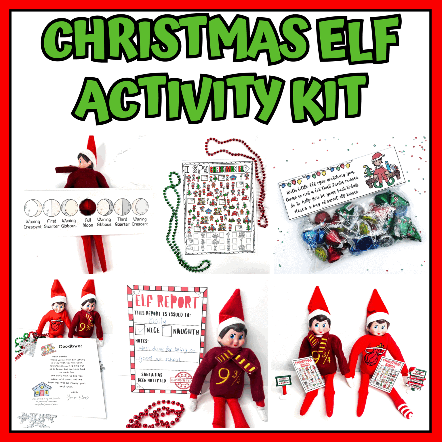 Christmas Elf Activity Kit – 47 Pages of Printable Holiday Fun