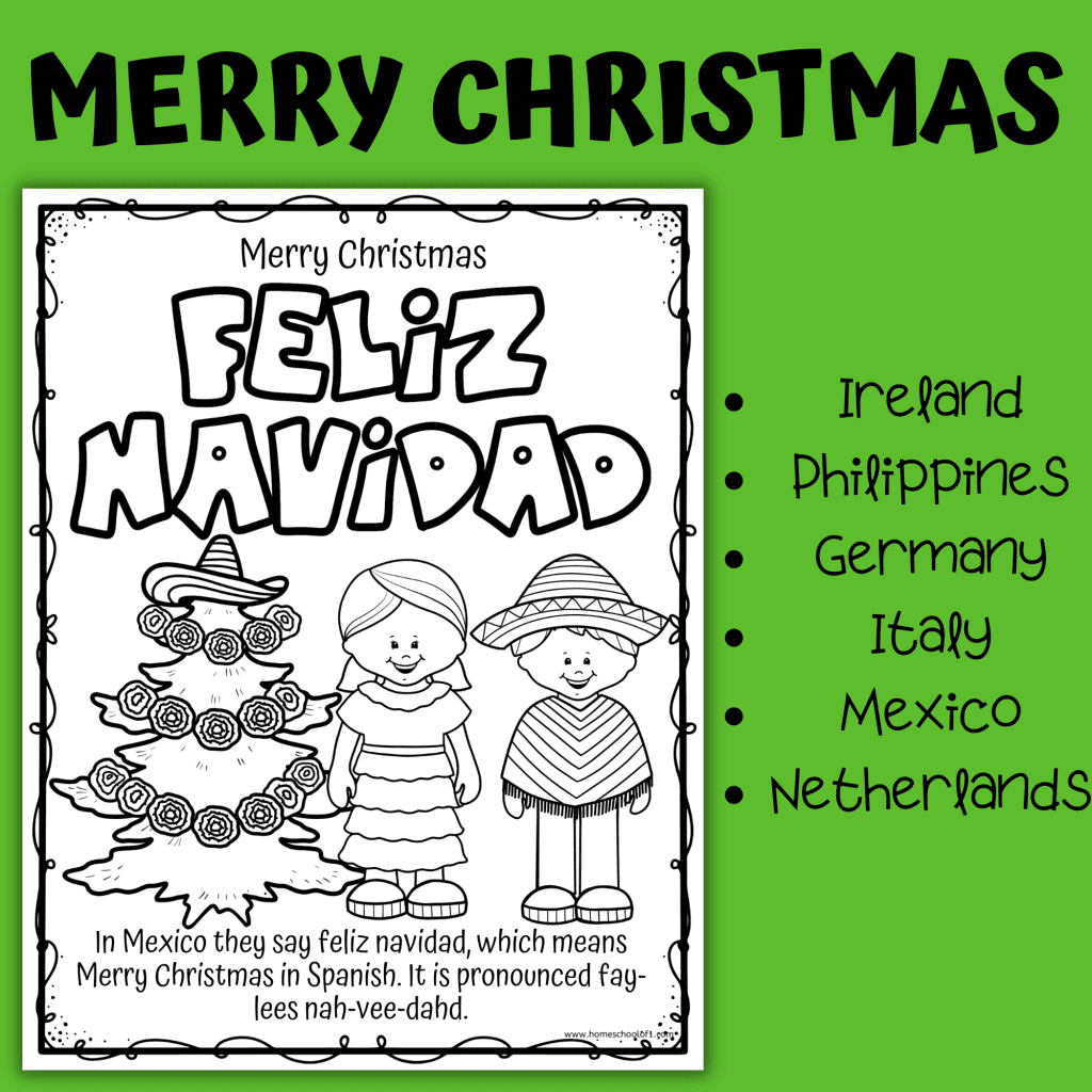 Christmas Around the World Bundle - Posters, Worksheets & Coloring