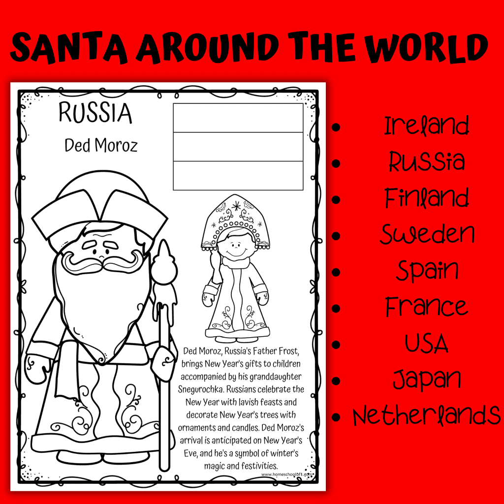 Christmas Around the World Bundle - Posters, Worksheets & Coloring