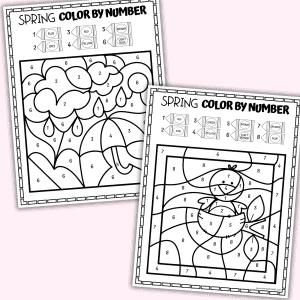 Spring Color By Number Printables