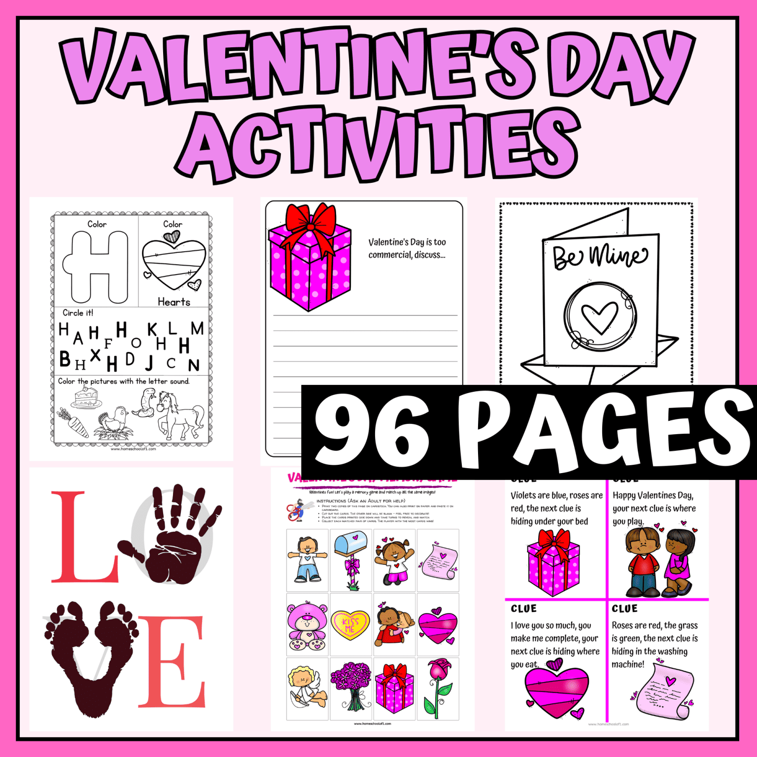 Valentine's Day Activity Bundle - Homeschool of 1 Shop