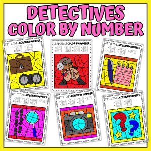 Detectives Color By Number Printables