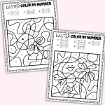 Easter Color By Number Printables